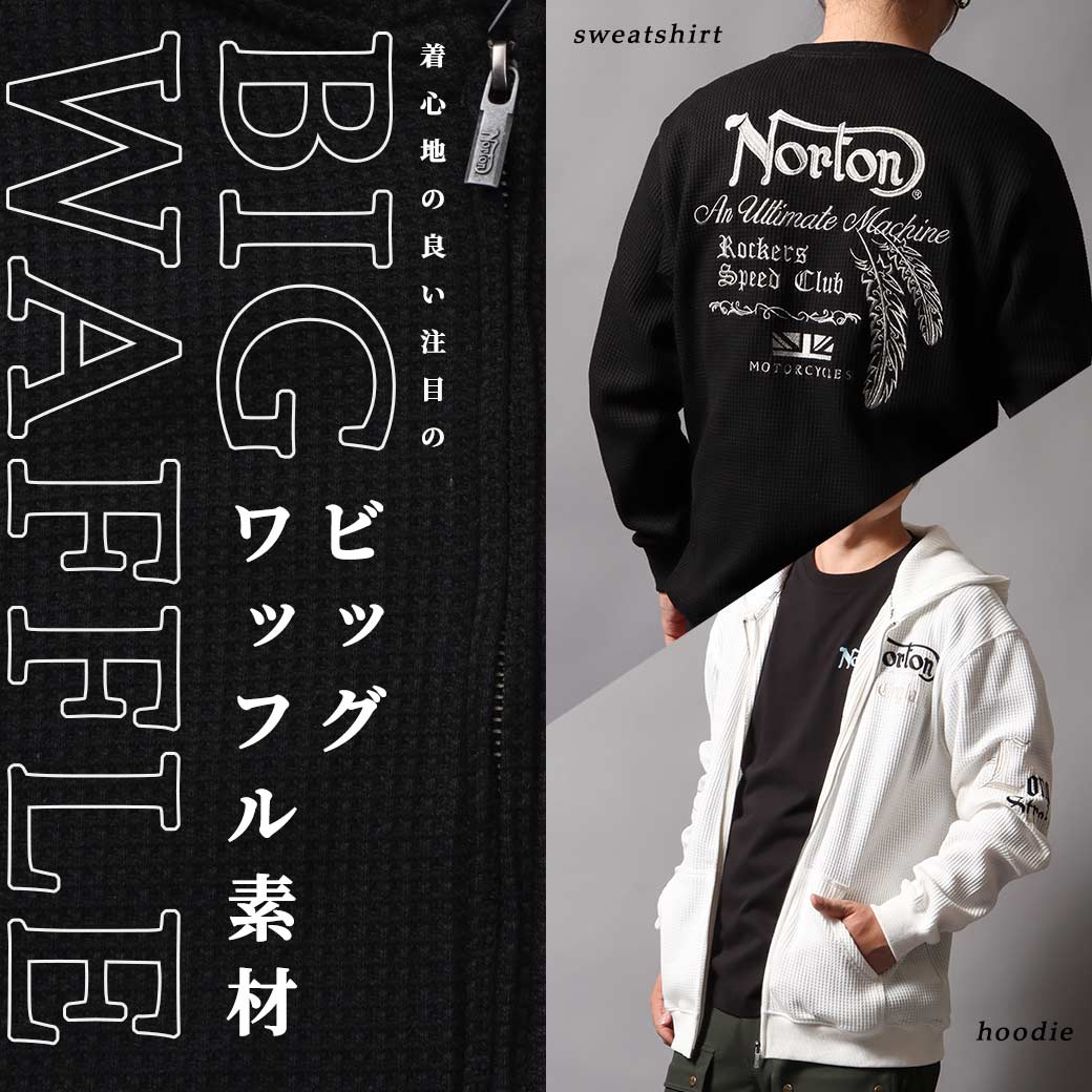 BIG WAFFLE FABRIC Sweatshirt & Hoodie – ビッグワッフル素材カットソー – – PEET ONLINE ...